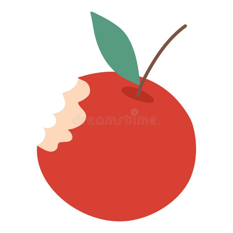 Red Apple Falling Down with Different Things. Red Apple Fly, Isolated ...