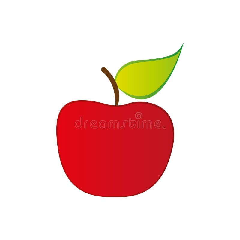 Red apple fruit icon stock stock illustration. Illustration of fruit ...