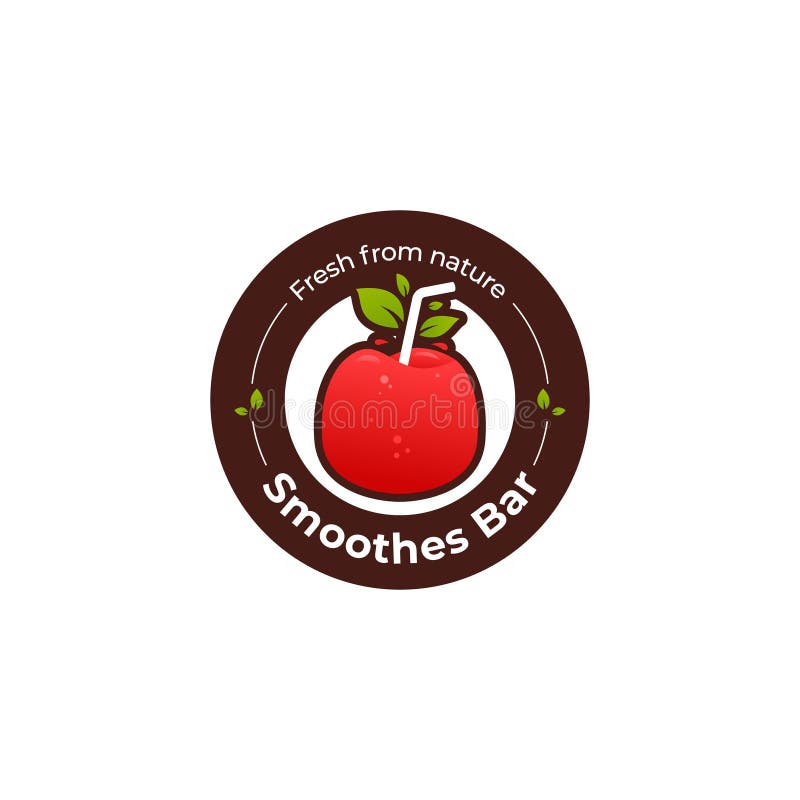 Fresh Fruit Smoothies Logo, Red Smoothie Juice Bar Liquid Logo Stock ...