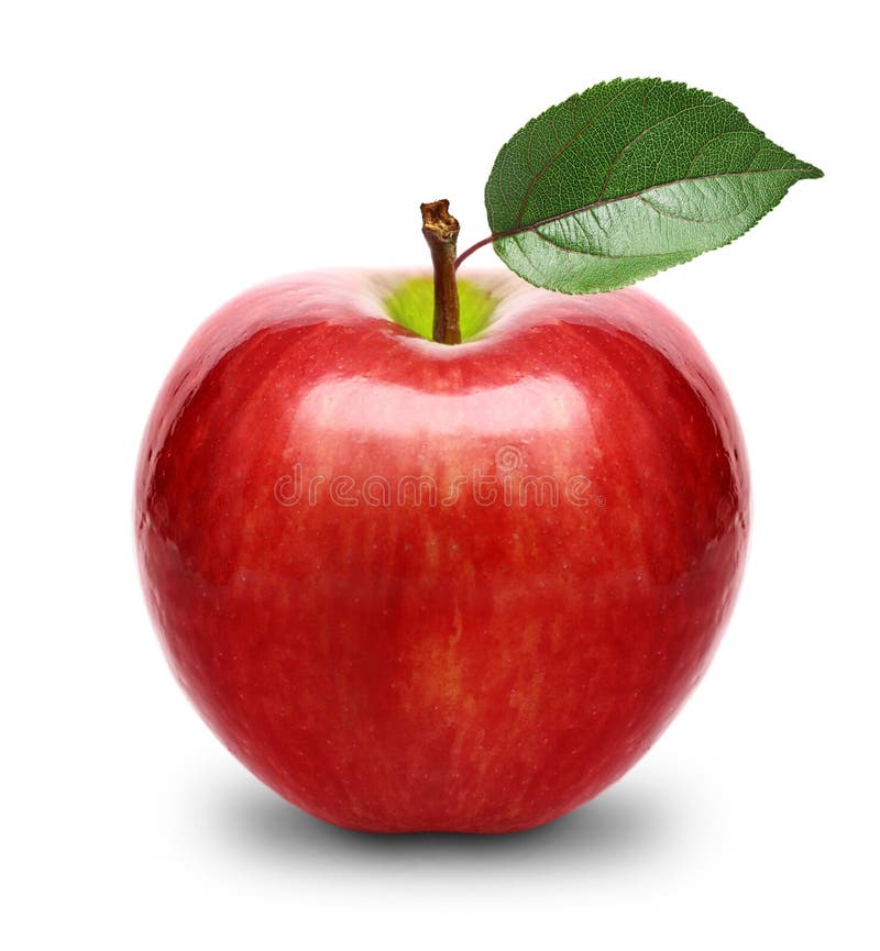 Red Apple Isolated with Clipping Path Stock Photo - Image of nutritious ...