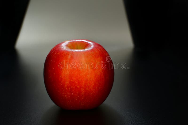 Red Apple Fruit with Light from Outdoor Stock Photo - Image of organ ...