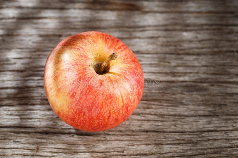 Red Apple Fruit on the Table Stock Photo - Image of halloween, metal ...