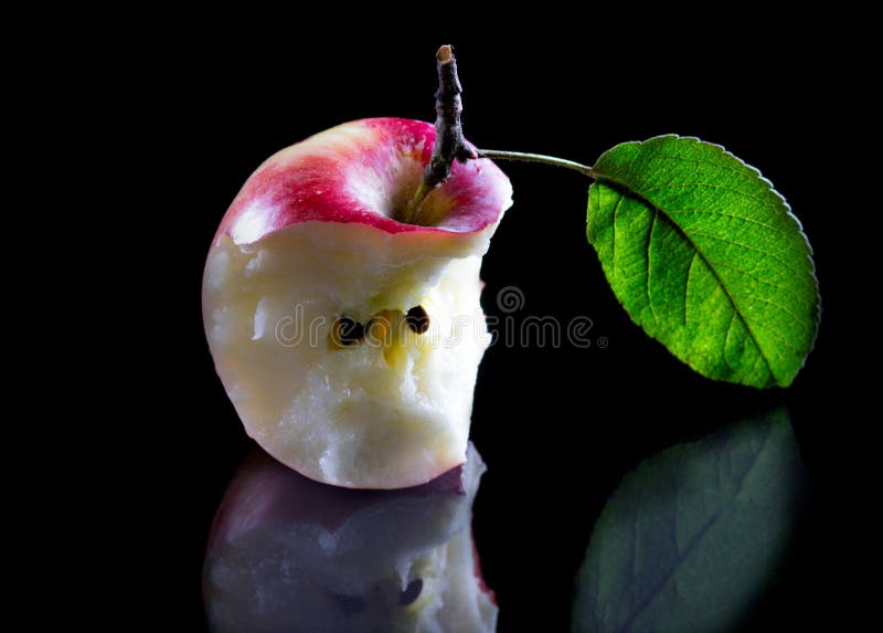 Red Apple Fruit With Hole Picture. Image: 86694129