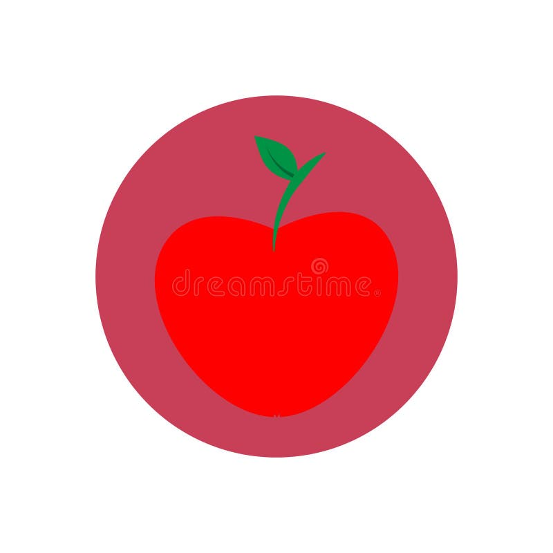 Red apple icon. stock illustration. Illustration of delicious - 104849421