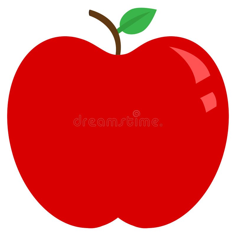 Red Apple Icon, Vector Illustration Stock Vector - Illustration of ripe, colorful: 96802941