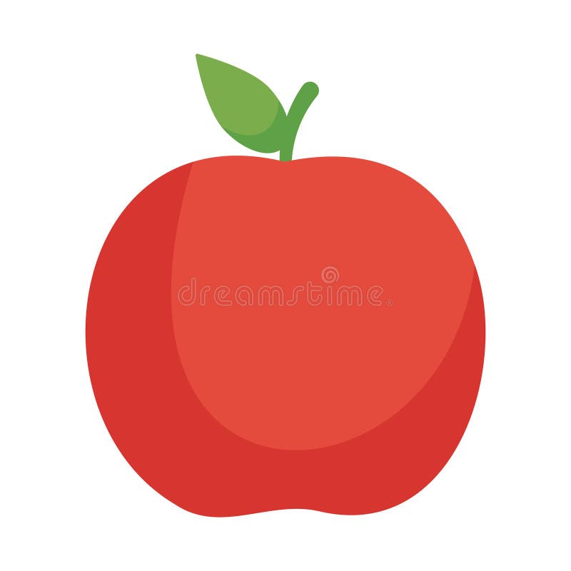 Red apple icon stock vector. Illustration of fruit, fresh - 273115375