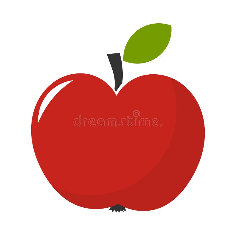 Red apple illustration stock vector. Illustration of design - 78208732