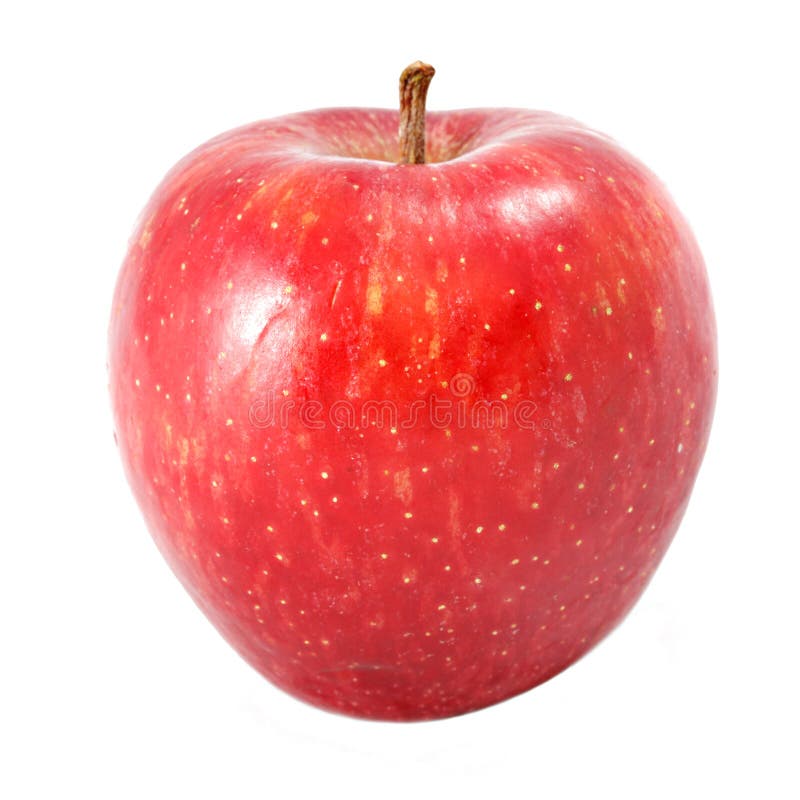 Red apple isolated stock image. Image of fruit, single - 8973789