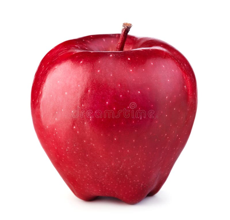 Red apple isolated stock image. Image of single, ripe - 130274827