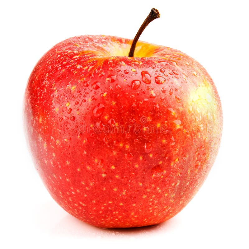 Red Apple Isolated with Clipping Path Stock Photo - Image of nutritious ...