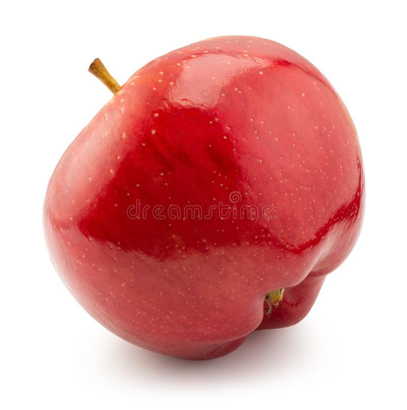 Red Apple Isolated on a White Background Stock Photo - Image of ...