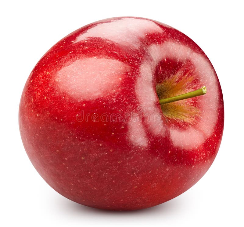 Red Apple Isolated on White Stock Image - Image of juice, leaf: 144630059