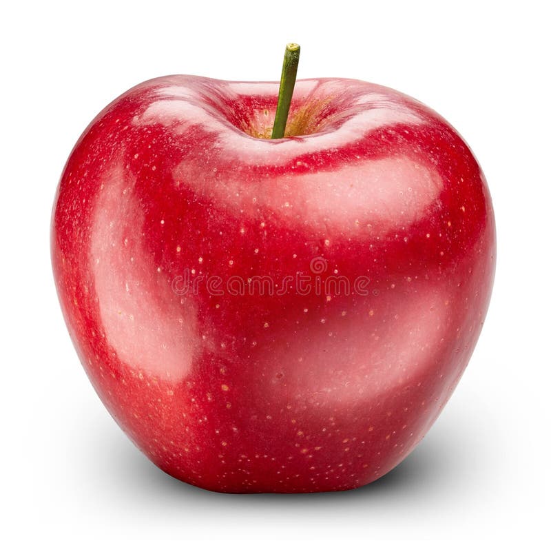 Red Apple Isolated on White Stock Image - Image of macro, drop: 126914937