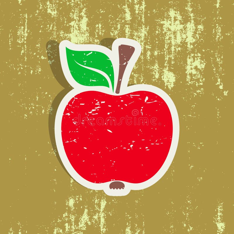 Red apple label stock vector. Illustration of shape, eps10 - 52004419