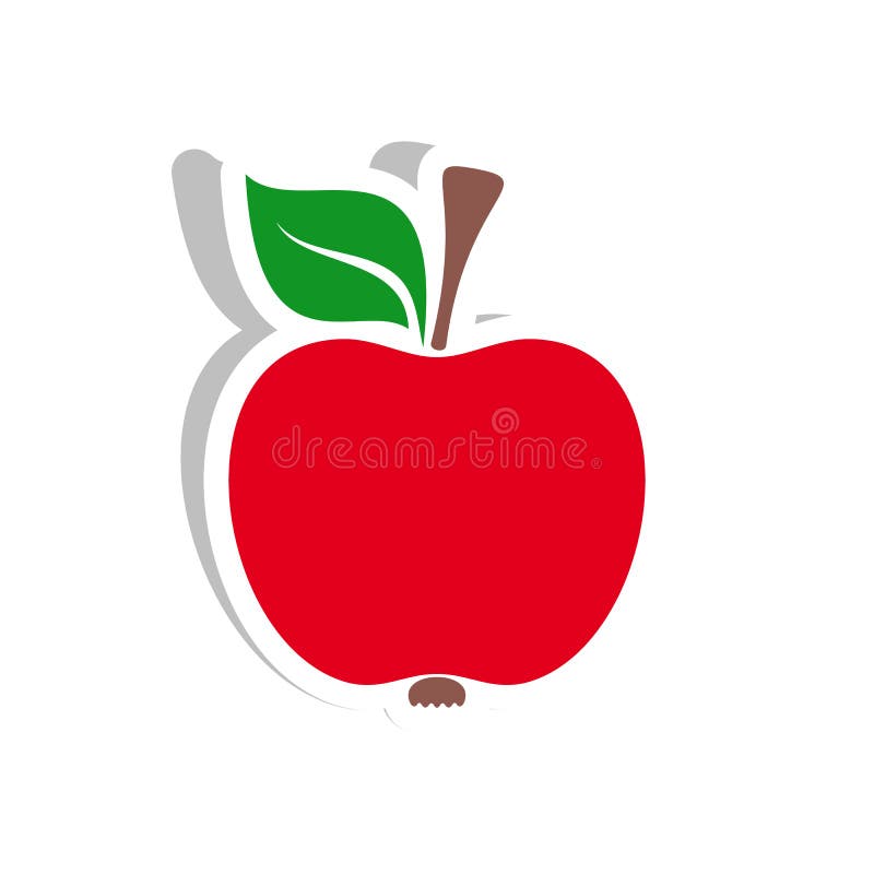 Red apple label stock vector. Illustration of shape, eps10 - 52004419