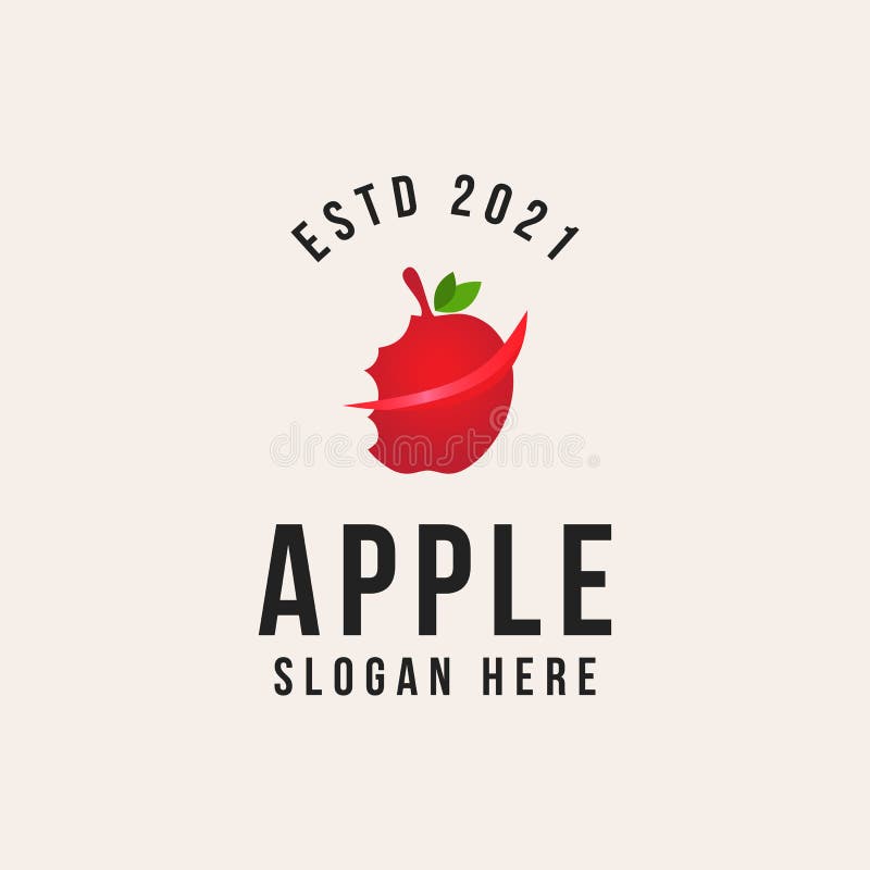 Red Apple Logo Designs Inspiration Isolated on White Background. Stock ...