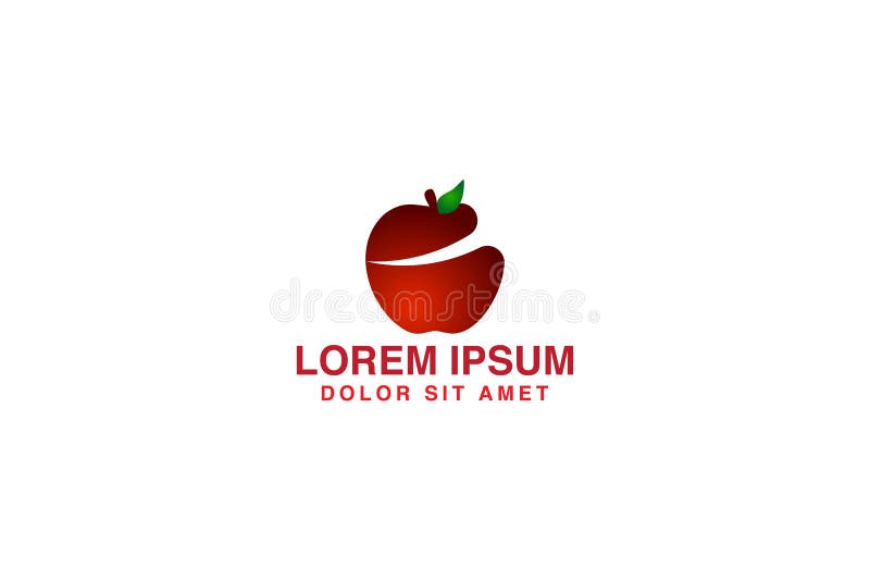 Red Apple Logo Designs Inspiration Isolated on White Background. Stock ...