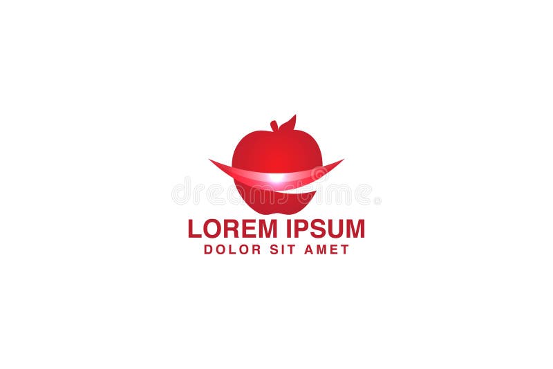 Red Apple Logo Designs Inspiration Isolated on White Background. Stock ...