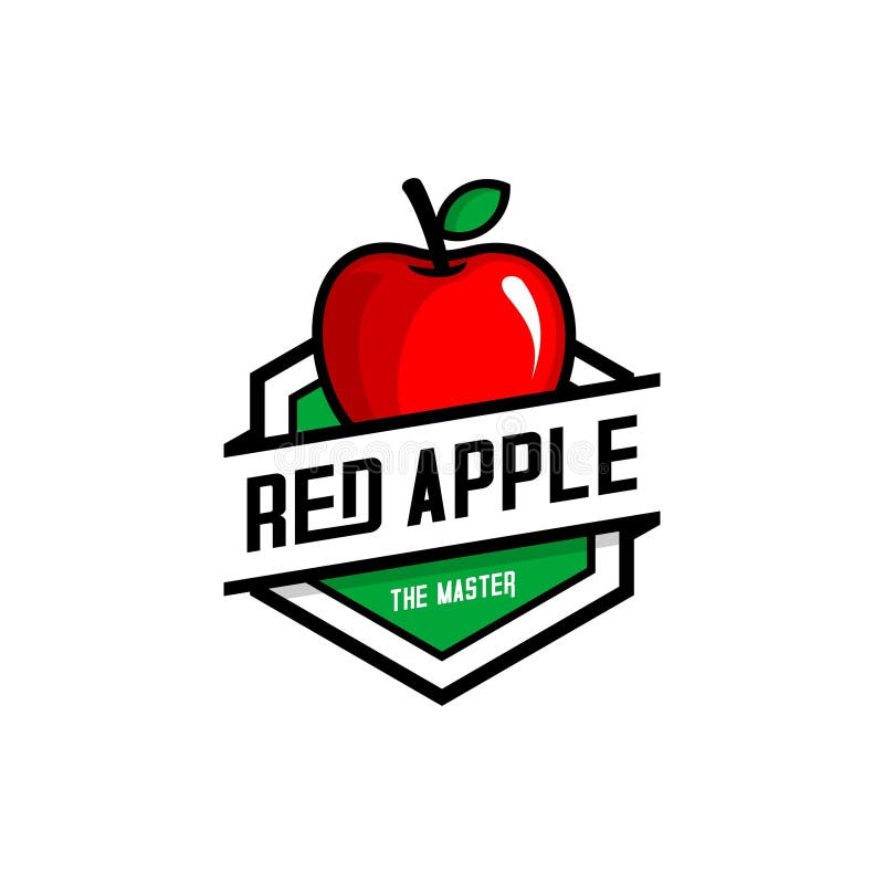 Red apple logo stock vector. Illustration of logo, juicy - 283974680