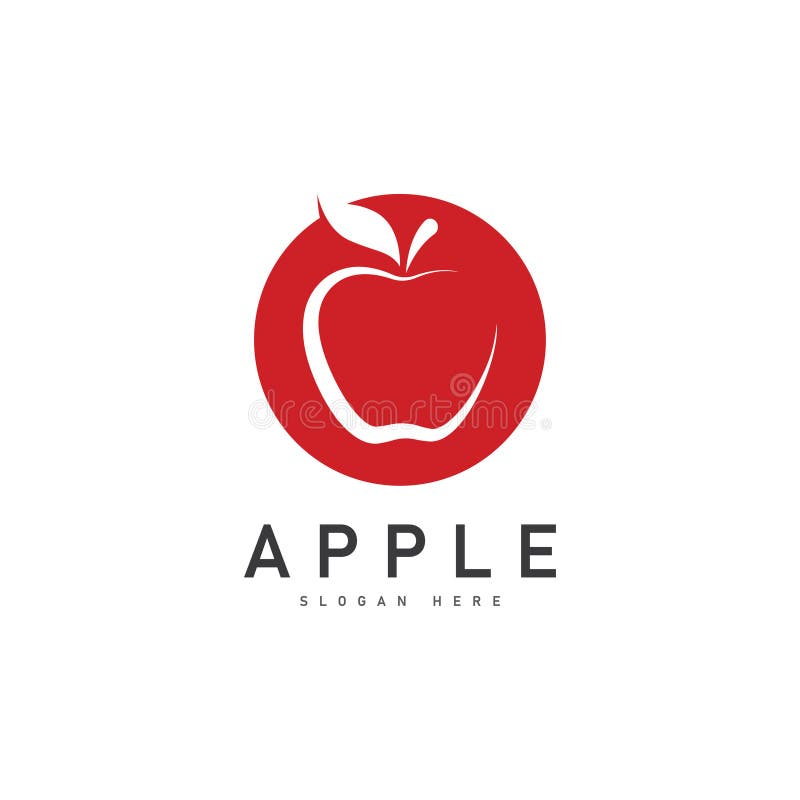 Red Apple Logo Vector Fruit Healthy Logo Design Icon Stock Illustration ...
