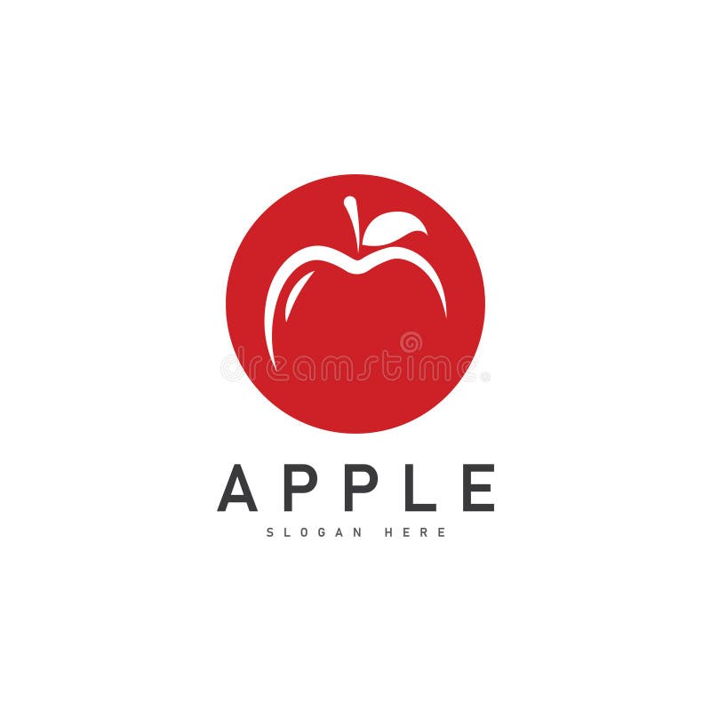 Red Apple Logo Vector Fruit Healthy Logo Design Icon Stock Illustration ...