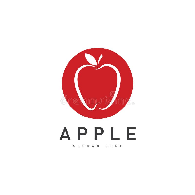 Red Apple Logo Vector Fruit Healthy Logo Design Icon Stock Illustration ...