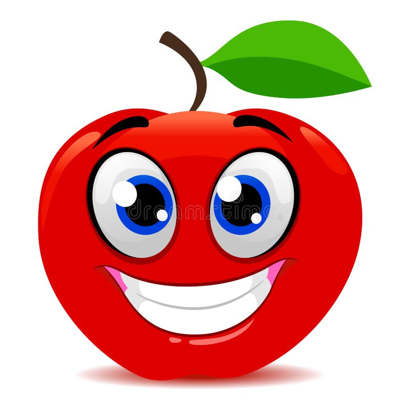 Red Apple Mascot Smiling stock vector. Illustration of facial - 83881041
