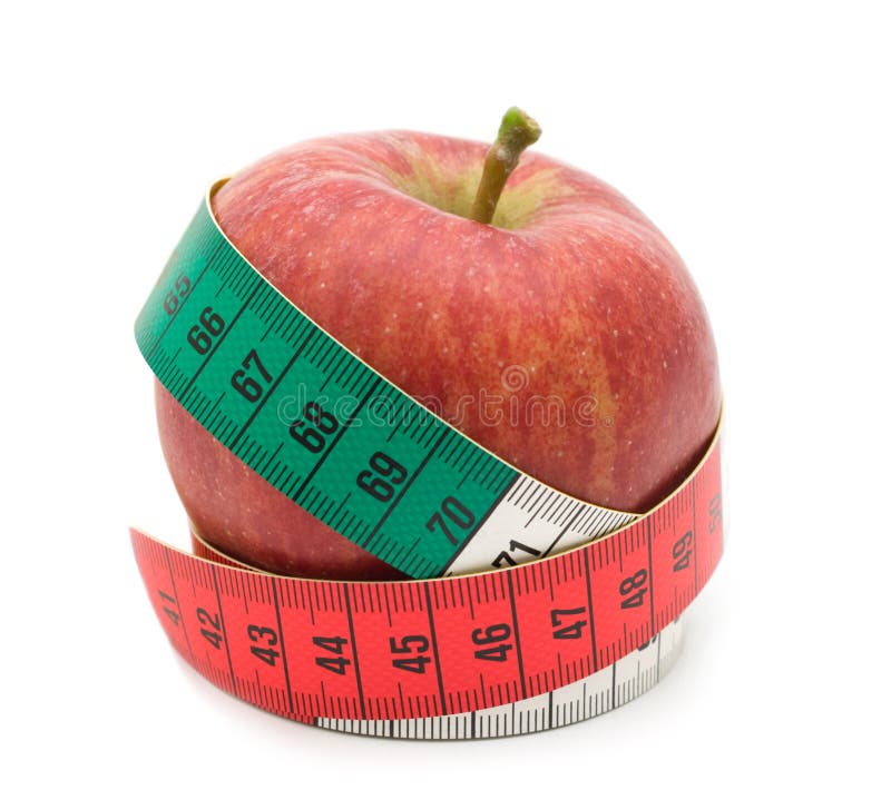 Red Apple In Measuring Picture. Image: 6247440