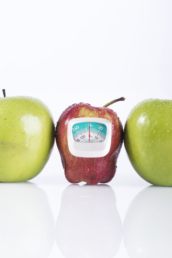 Red Apple Middle Green Measurement Meter Stock Photos - Free & Royalty ...