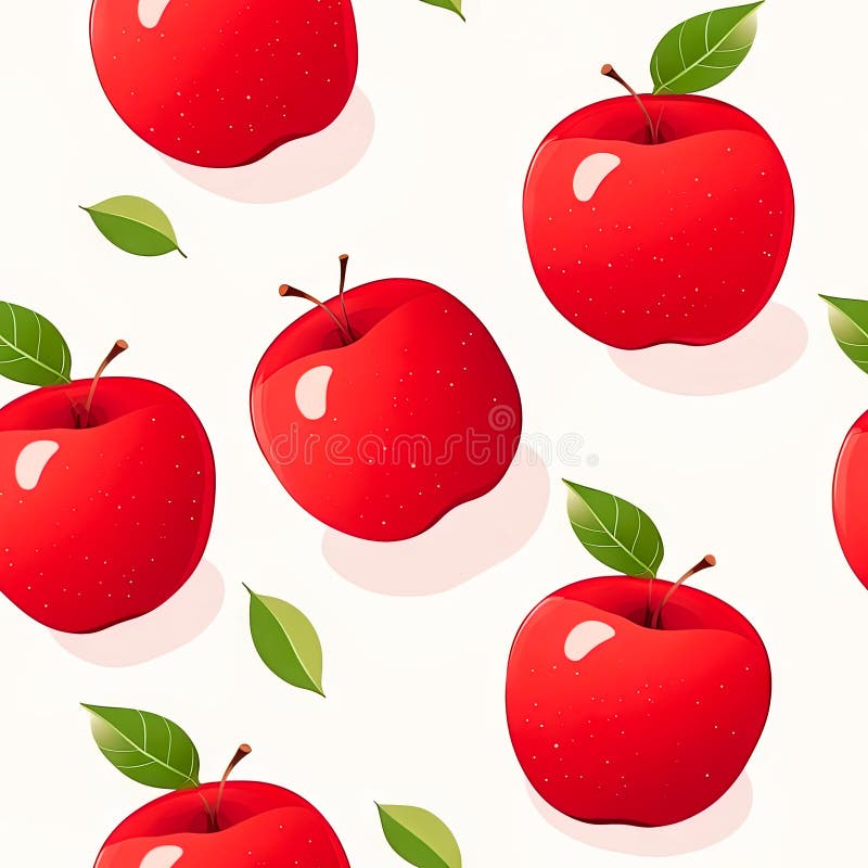 Red Apple Pattern Banner Wallpaper Simple Background Stock Photo ...