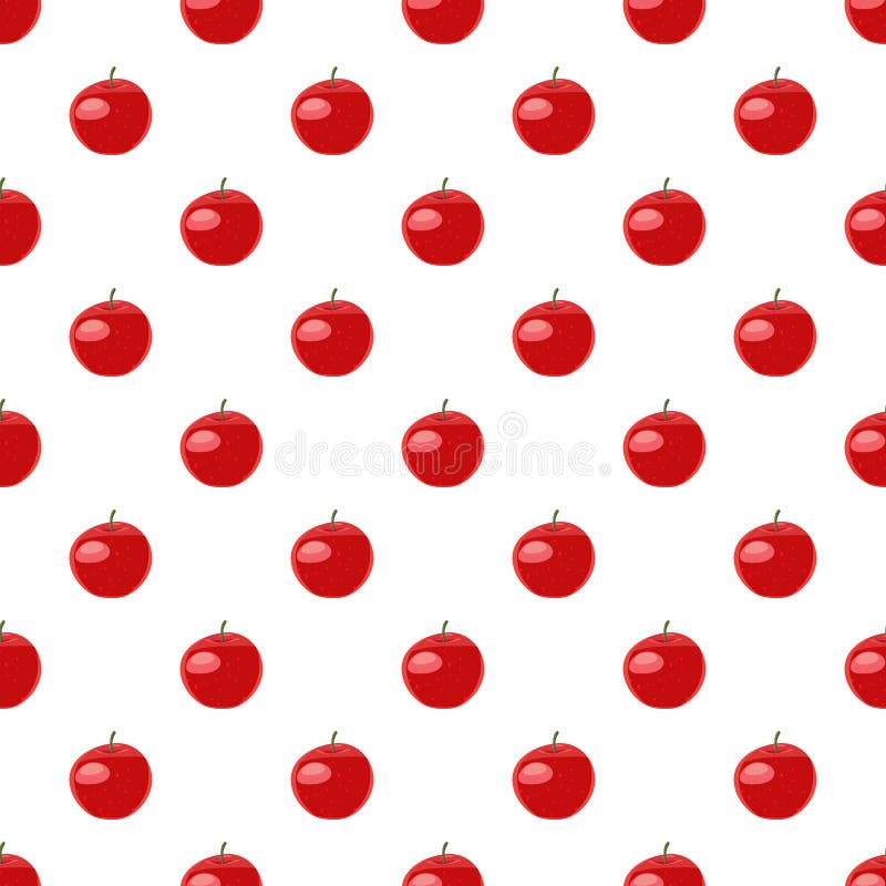 Red apple pattern stock vector. Illustration of food - 120187135