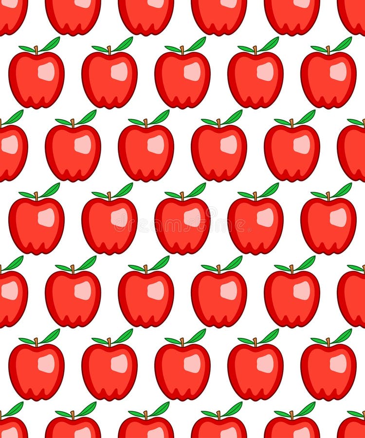 Red apple pattern stock vector. Illustration of pattern - 77218115