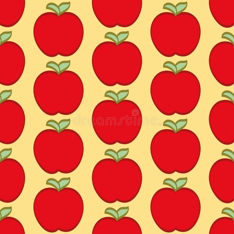 Red Apple Pattern stock illustration. Illustration of apple - 96407373
