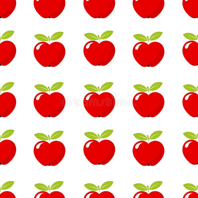 Red apple pattern stock vector. Illustration of array - 42975217