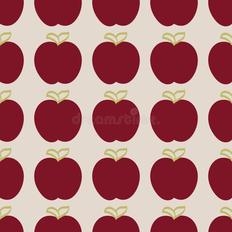 Red Apple Pattern stock vector. Illustration of natural - 96686801