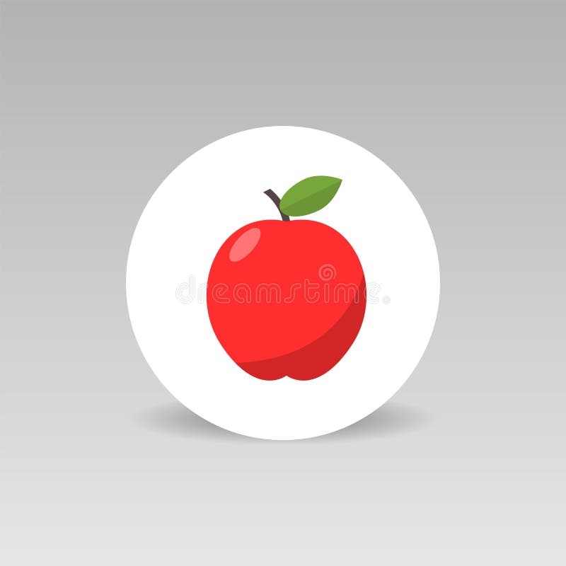 Apple Vector Icon Apple Fruit Sign, Vector Stock Vector - Illustration ...