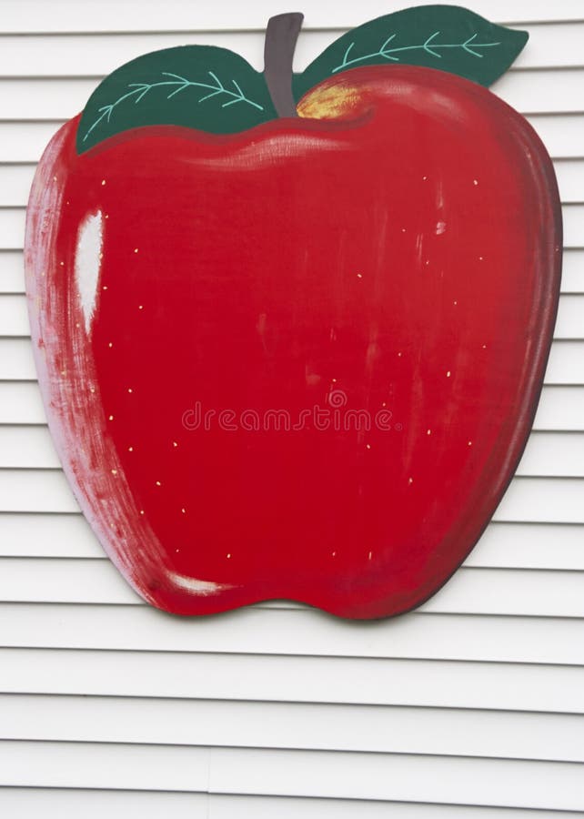 Red Apple on Side of Building Stock Photo - Image of cider, seed: 114741190