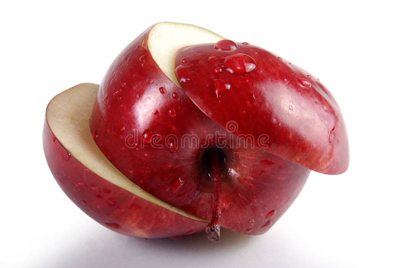 Red apple stock photo. Image of close, macro, food, stem - 2815014