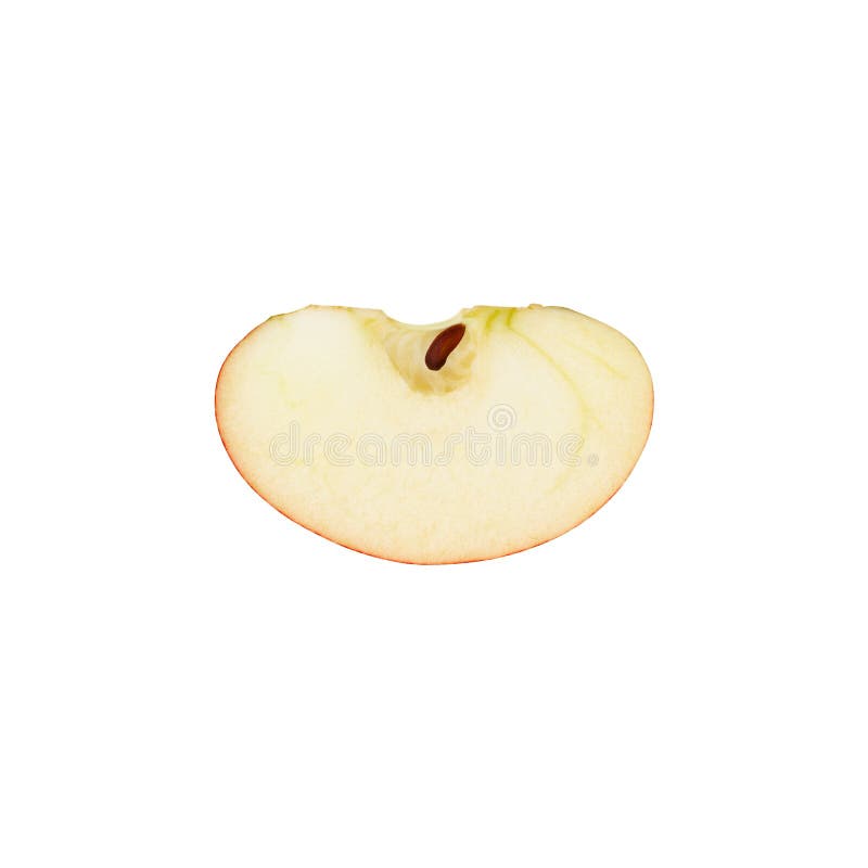 Apple Slices Isolated on a White Background. Stock Photo - Image of ...