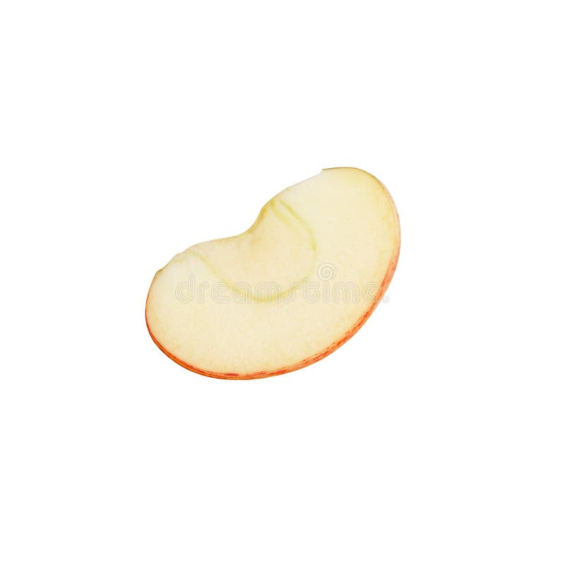 Red Apple Slices Isolated on White Background. Stock Image - Image of ...