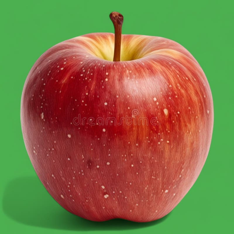 A red apple with a stem stock illustration. Illustration of ripe ...