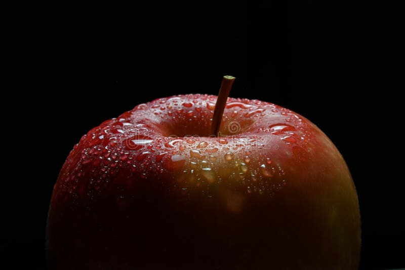 Red apple on the table stock image. Image of ripe, vegetarian - 260856589