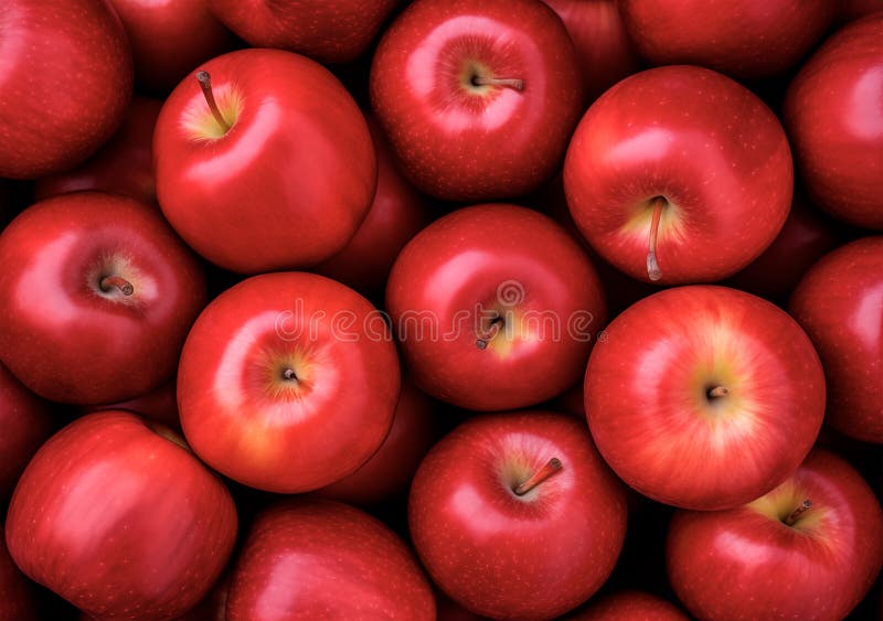Red Apple Texture, Top View Stock Photo - Image of view, fruit: 307283334