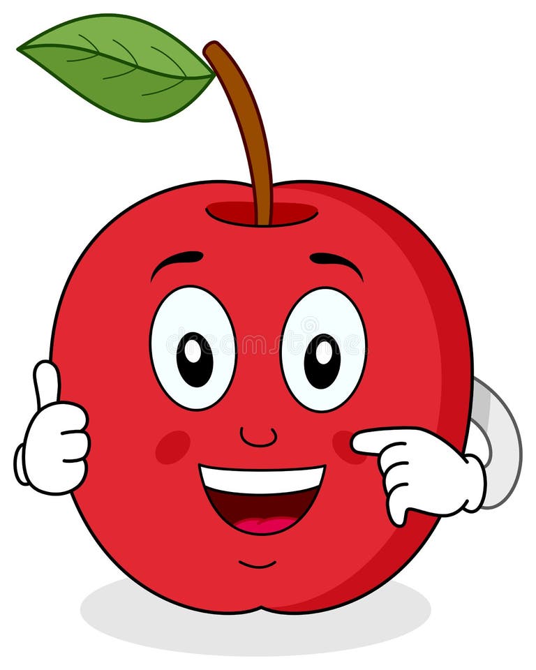Cute Cartoon Red Apple Character Stock Illustrations – 8,125 Cute ...