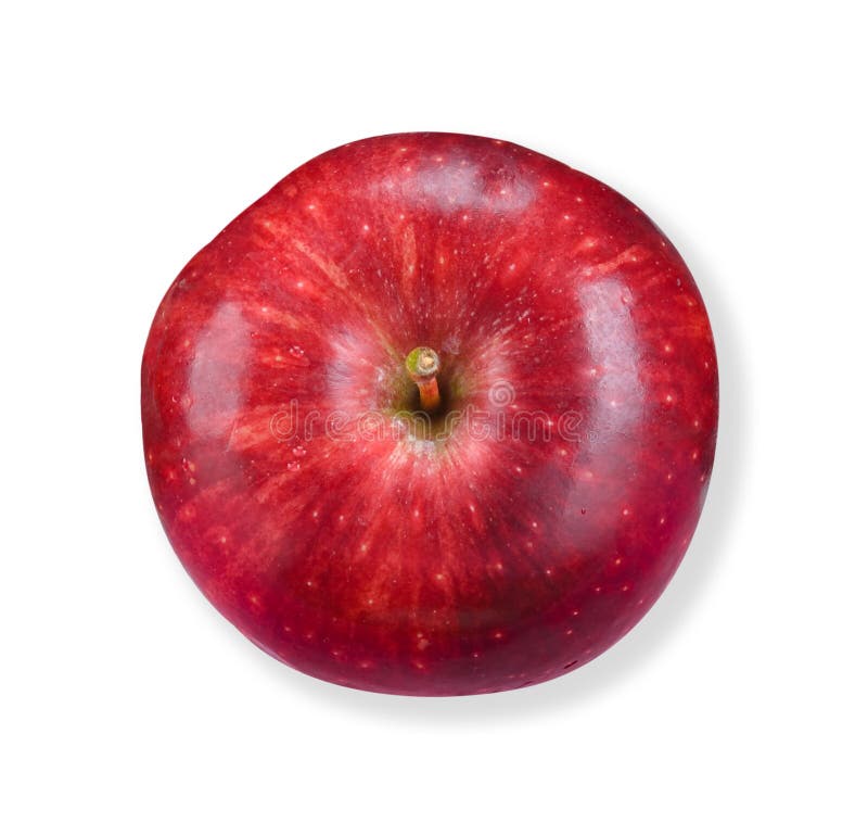 Red Apple Top View Isolated on White Clipping Path Stock Image - Image of isolated, fruit: 159908515