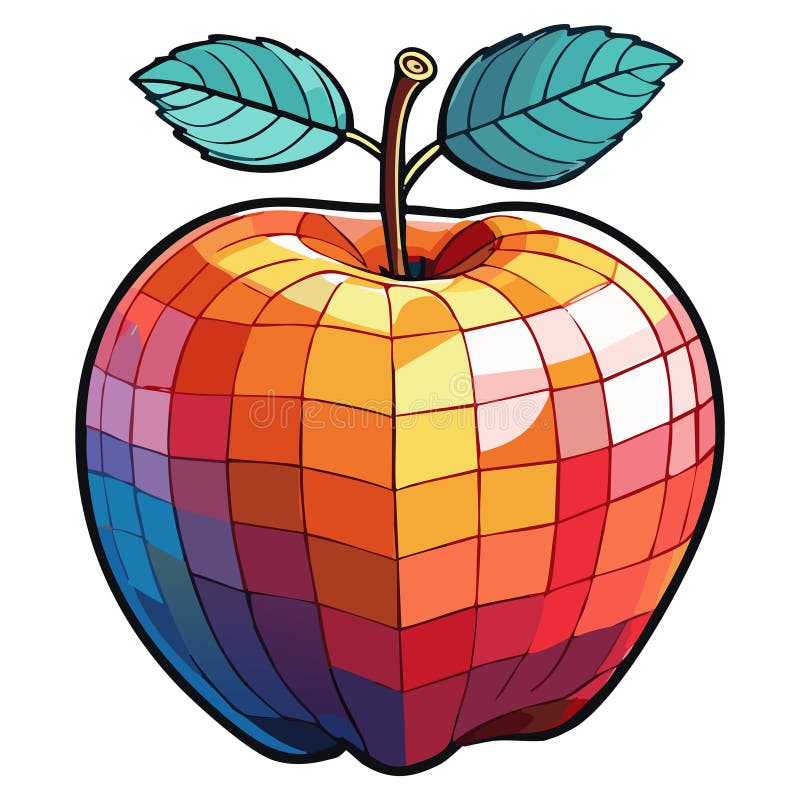 Red Apple Vector Graphics Illustration 04 Stock Illustration ...