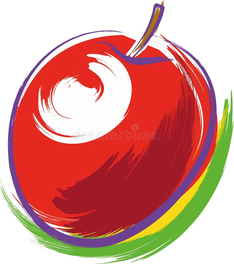 Red Apple stock vector. Illustration of appel, abstract - 33833738