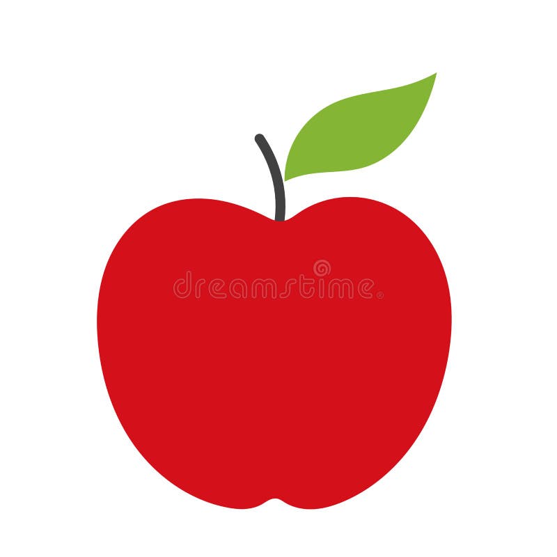 Red apple vector stock vector. Illustration of element - 99814669