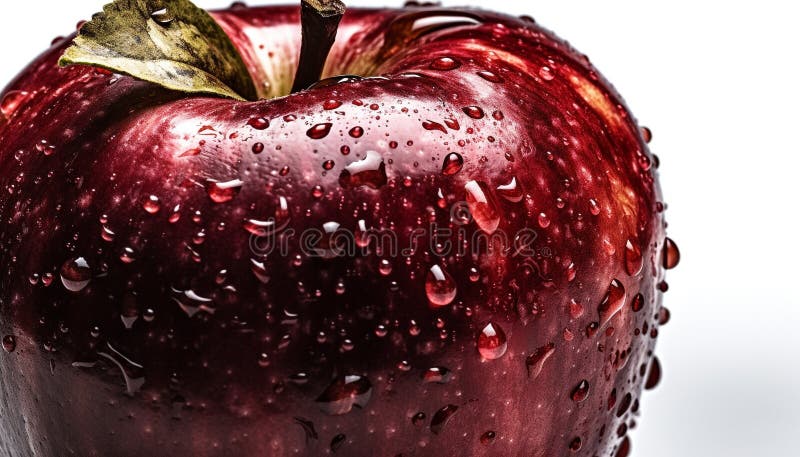 Red Apple with Drops of Water Red Apple in Water Red Apple with Water ...