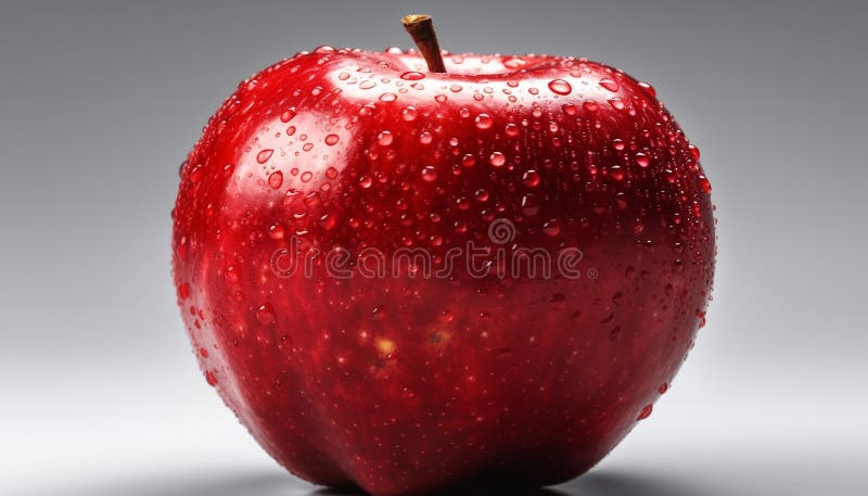 Red Apple Isolated Red Apple Red Apple with Water Drops Stock ...